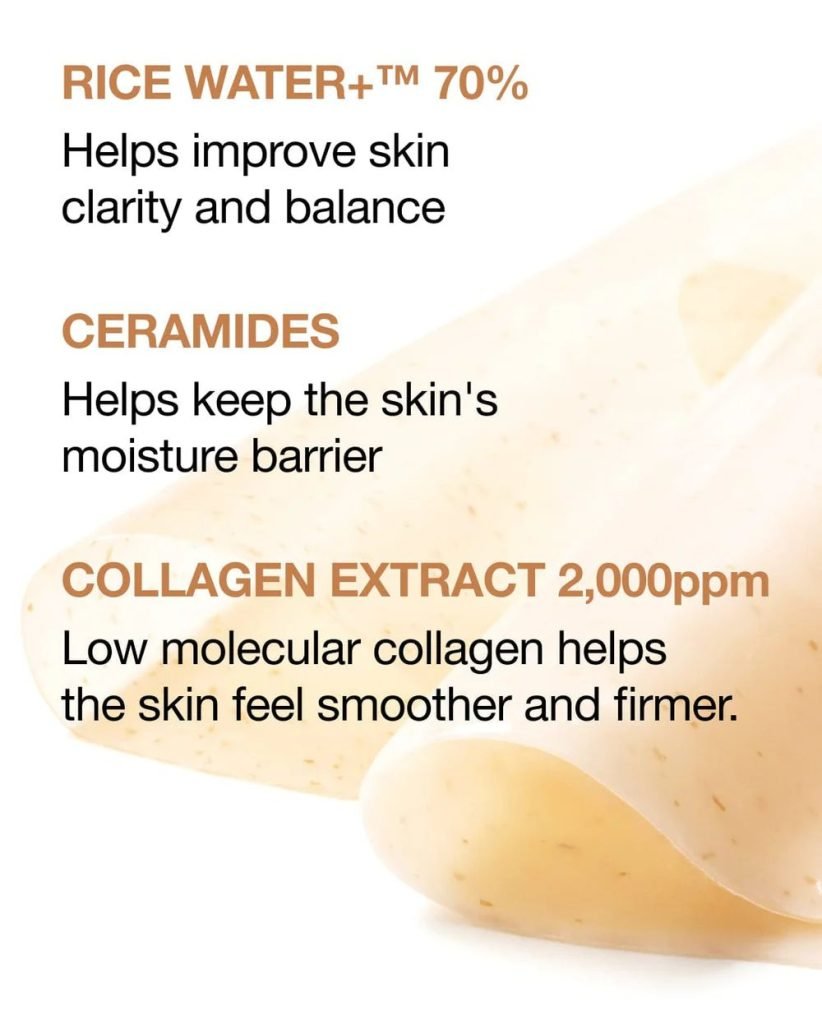Anua Rice 70 Glow Collagen Mask | Bloom and Beauty